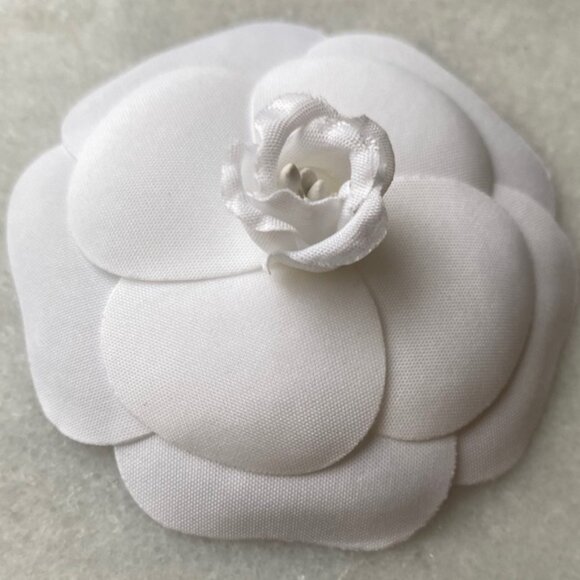 CHANEL | Other | Chanel Camellia Fabric Flower White 25 | Poshmark